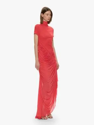 Christopher Esber Fusion Ruched Ripple Dress