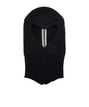 Rick Owens Ribbed Knit Hat - Black