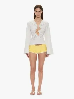Christopher Esber Ruched Swim Boyshort - Yellow
