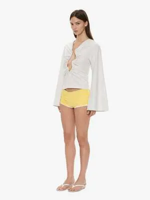 Christopher Esber Ruched Swim Boyshort - Yellow