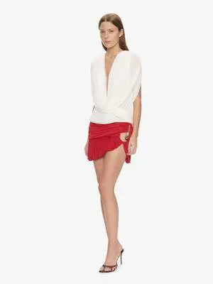 Christopher Esber Beach Glass Bubble Mini Skirt - Red