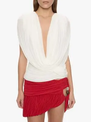 Christopher Esber Beach Glass Bubble Mini Skirt - Red