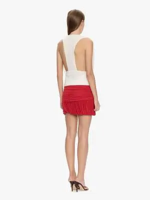 Christopher Esber Beach Glass Bubble Mini Skirt - Red