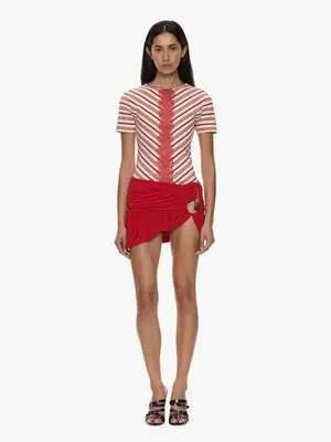 Christopher Esber Beach Glass Bubble Mini Skirt - Red