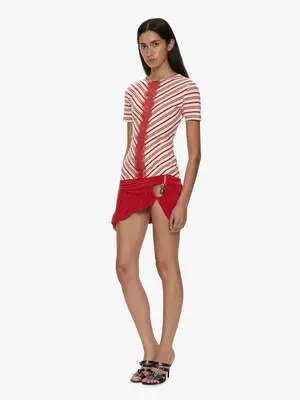 Christopher Esber Beach Glass Bubble Mini Skirt - Red
