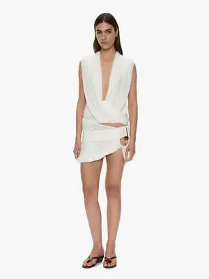 Christopher Esber Beach Glass Bubble Mini Skirt - White