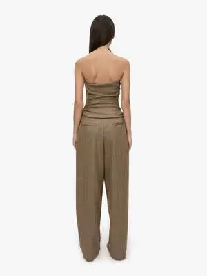 Christopher Esber Chime Necklace Herringbone Halter Top