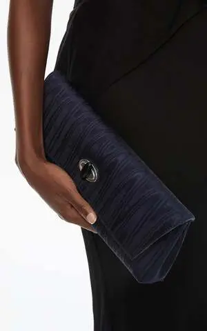 Christopher Esber Buki Moire Clutch - Blue