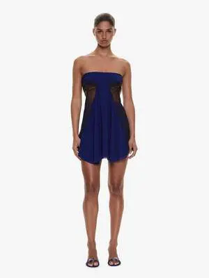 Christopher Esber Aira Strapless Lace Mini Dress - Black