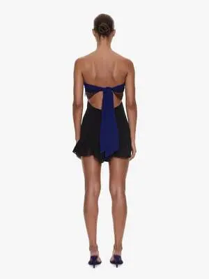 Christopher Esber Aira Strapless Lace Mini Dress