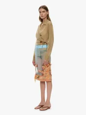 Christopher Esber Kirk Mottled Sheer Leather Tie Shirt
