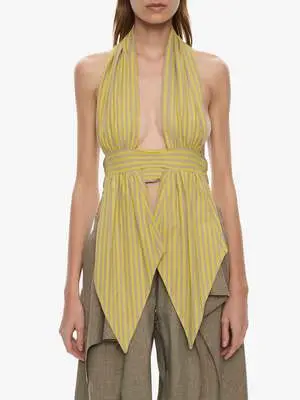 Christopher Esber Scarf Draped Halter Top