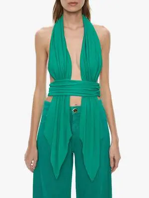 Christopher Esber Relaxed Wide-leg Jeans - Green