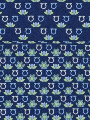 FERRAGAMO Frog Print Silk Tie