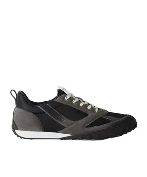 Givenchy Glide Sneakers In Nylon And Suede - Gray/black