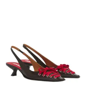 Marni Leather Lace-up Slingback