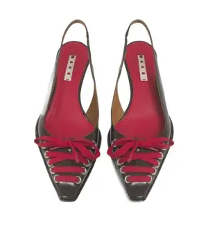 Marni Leather Lace-up Slingback