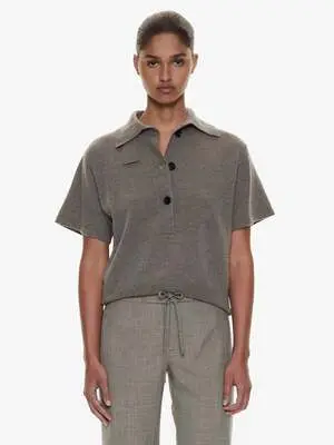 Christopher Esber Cashmere Knit Polo - Grey