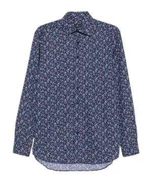 Etro Floral-print Shirt - Blue
