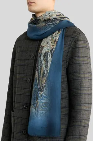Etro Paisley-print Frayed Scarf