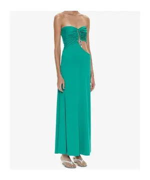 Christopher Esber Droplet Crystal Pendant Strapless Dress