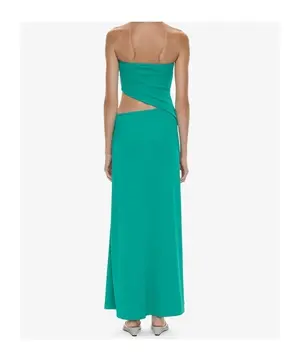 Christopher Esber Droplet Crystal Pendant Strapless Dress
