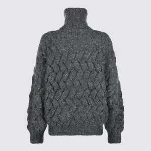 Brunello Cucinelli Dazzling Zigzag Cables Cardigan