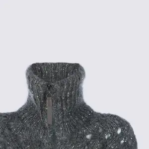Brunello Cucinelli Dazzling Zigzag Cables Cardigan