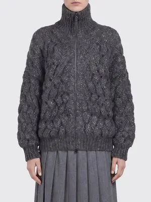 Brunello Cucinelli Dazzling Zigzag Cables Cardigan