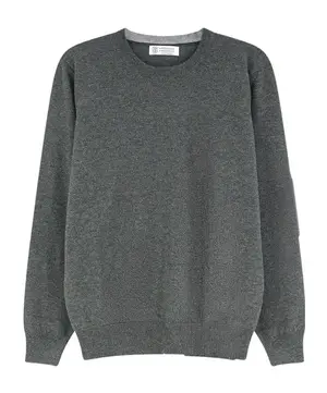 Brunello Cucinelli Crew Neck Long-sleeved Knitwear - Black