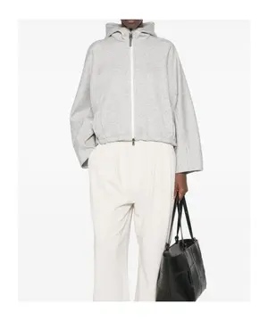 Brunello Cucinelli Zip-up Cropped Hoodie