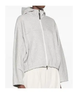 Brunello Cucinelli Zip-up Cropped Hoodie