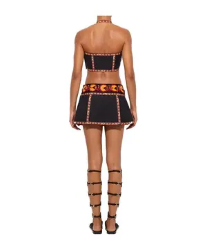 Emilio Pucci Embellished Trim Mini Skirt