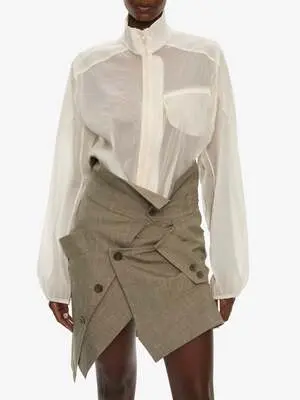 Christopher Esber Dannie Lucent Mottled Sheer Bomber