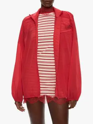 Christopher Esber Dannie Lucent Mottled Sheer Bomber