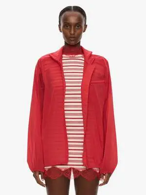 Christopher Esber Dannie Lucent Mottled Sheer Bomber