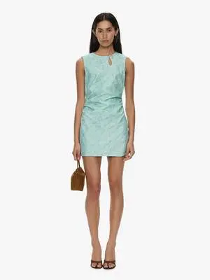 Christopher Esber Light Leak Jacquard Loophole Mini Dress - Blue