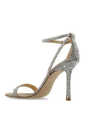 JIMMY CHOO Moza Crystal-embellished Heeled Sandals