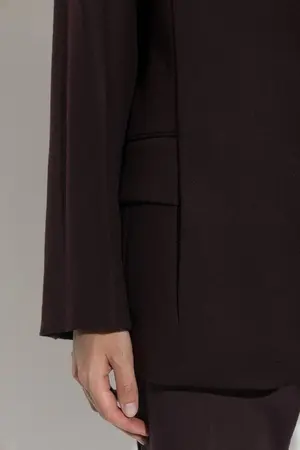 Victoria Beckham Lapel Long-sleeved Suit Jacket