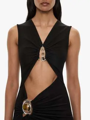 Christopher Esber Droplet Crystal Separation Tank Dress