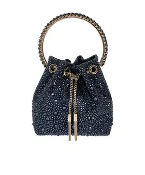 JIMMY CHOO Drawstring Tote Bag - Black