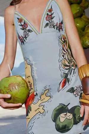Farm Rio Patterned Slip Dress