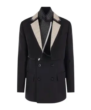 Sacai Long-sleeved Casual Jacket - Black