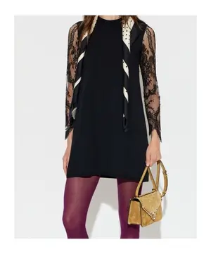 Valentino Garavani Round Neck Long Sleeve Dress