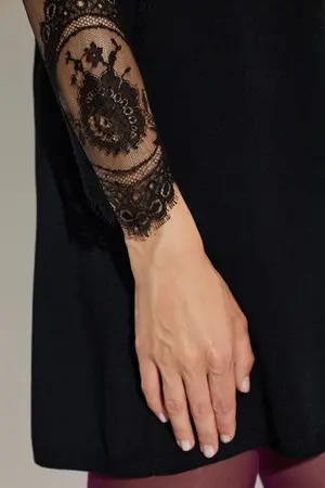 Valentino Garavani Round Neck Long Sleeve Dress