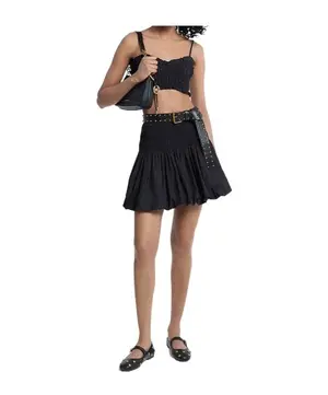 Michael Kors Pleated Bubble Skirt - Black