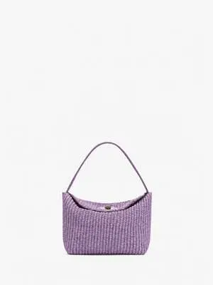 Christopher Esber Turnlock Raffia Mini Bag - Pink