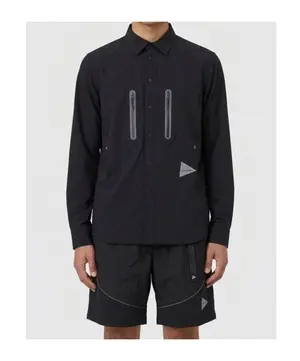 AND WANDER Long-sleeved Collared Shirt