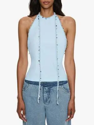 Christopher Esber Beach Quartz Halter Lycra Top
