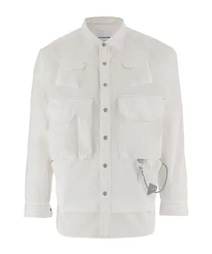 AND WANDER Multi-pocket Shirt - White